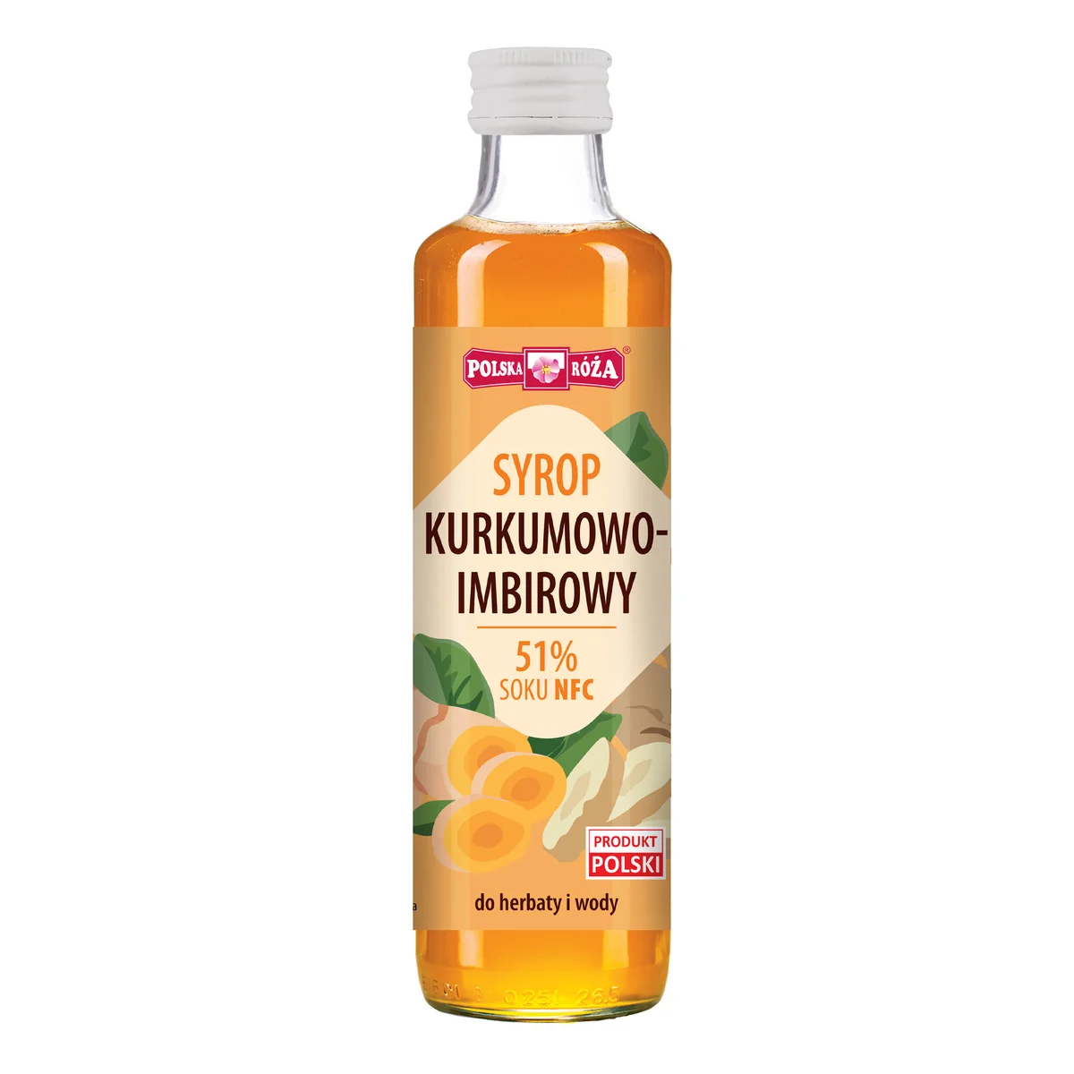 Polska Róża, Syrop kurkumowo - imbirowy, 250 ml - wapteka.pl
