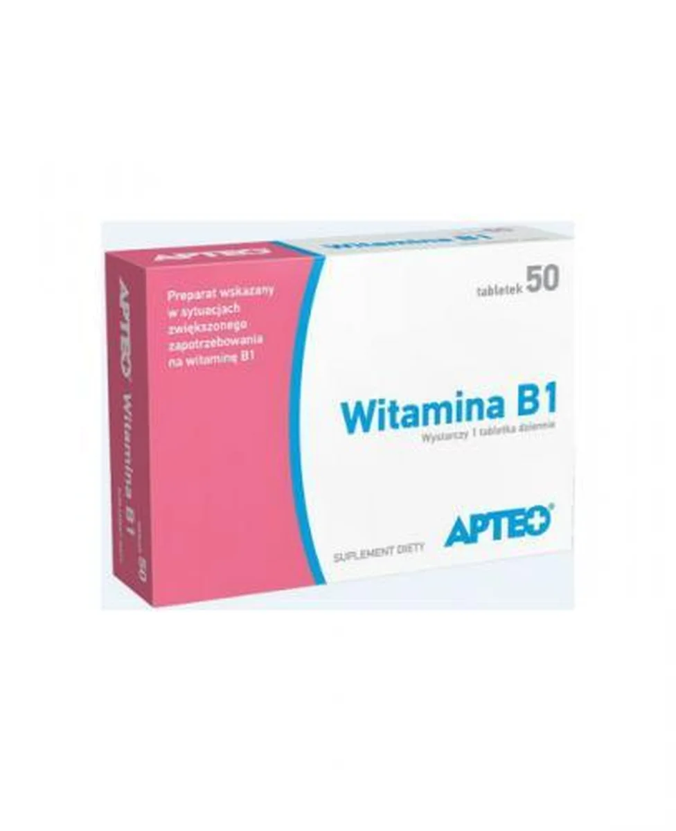 APTEO Witamina B1 - 50 tabl. - cena, opinie, właściwości - melisa.pl