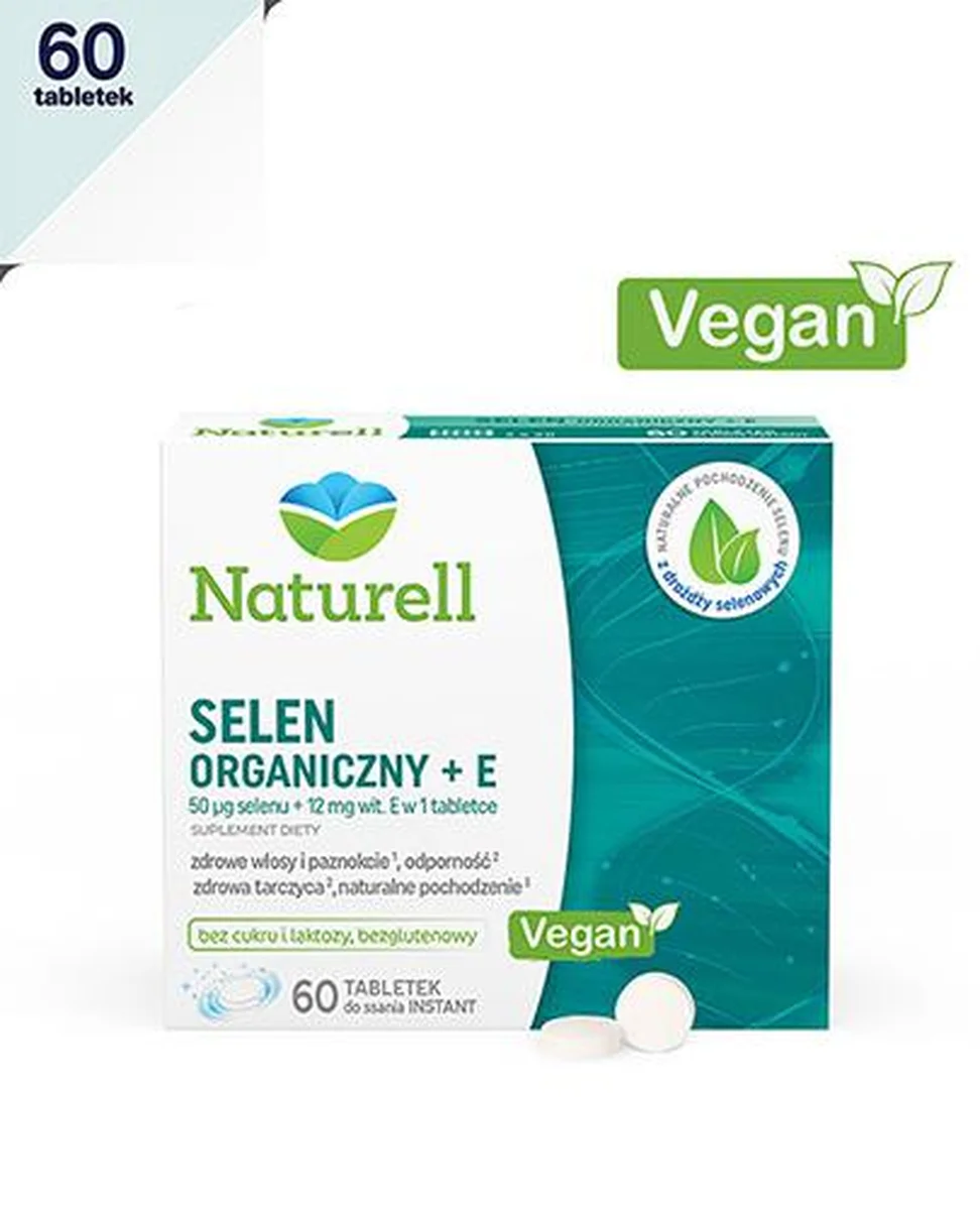 NATURELL Selen organiczny + E, 60 tabl. - melisa.pl