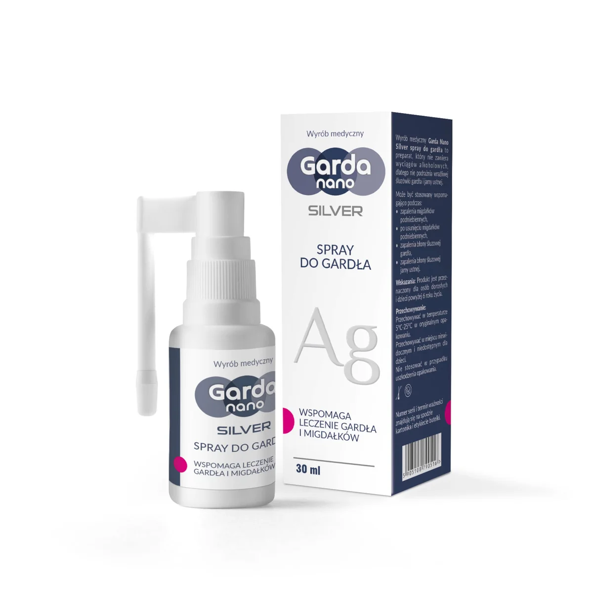 Garda Nano Silver, spray do gardła, 30 ml - melisa.pl