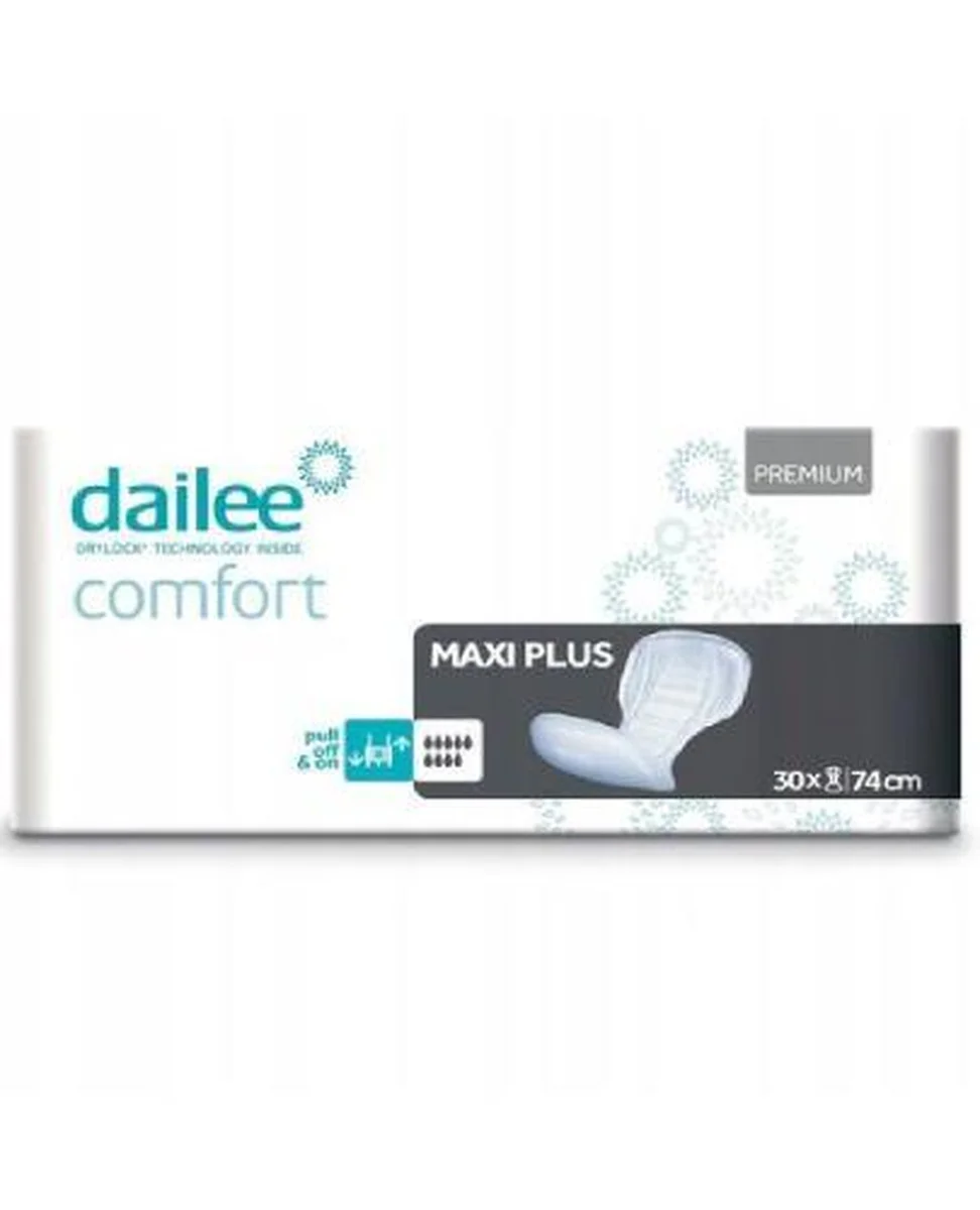 Dailee Comfort Premium Maxi Plus pieluchy anatomiczne XL 30 sztuk ...