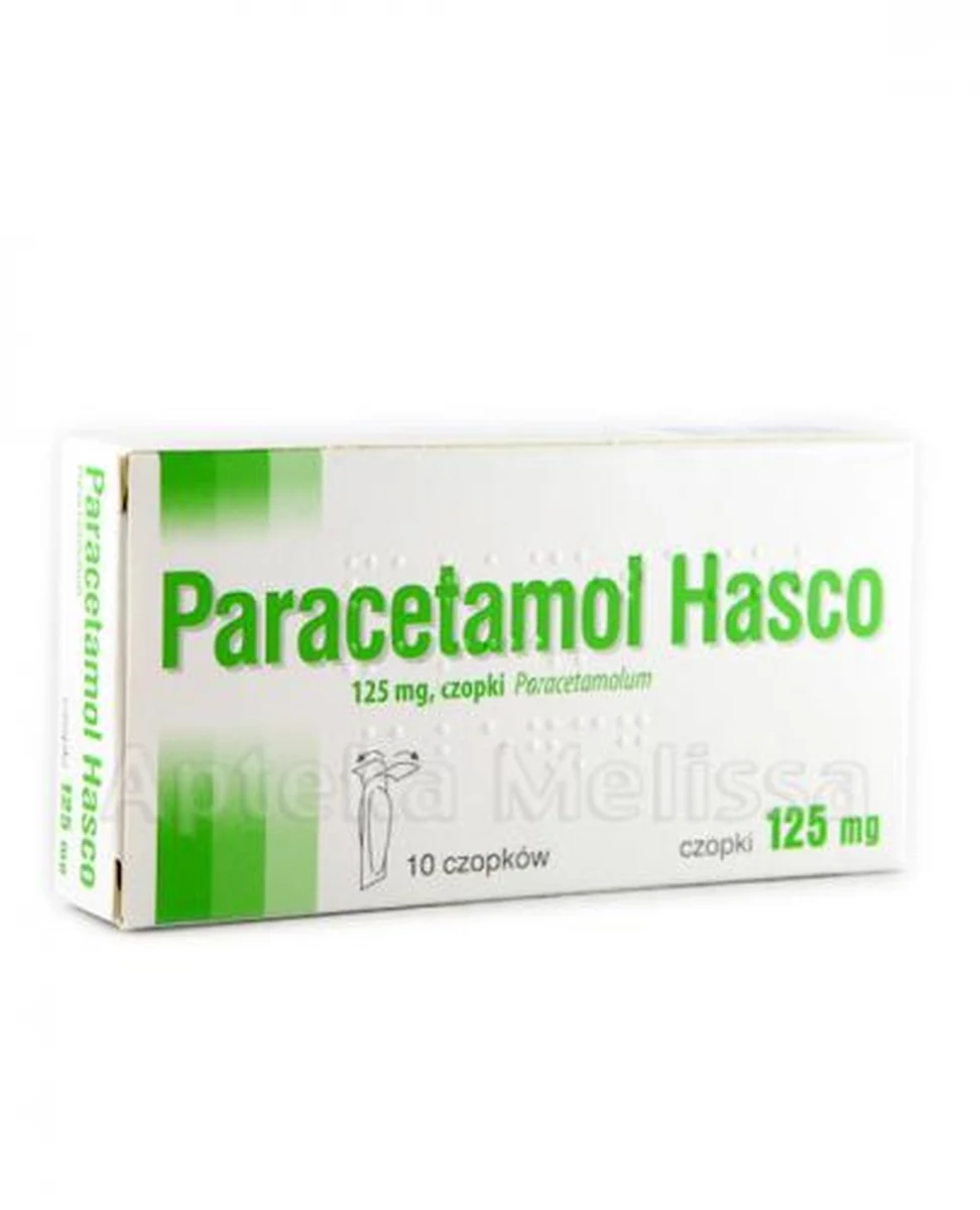 PARACETAMOL HASCO Czopki doodbytnicze 125 mg - 10 szt. - melisa.pl