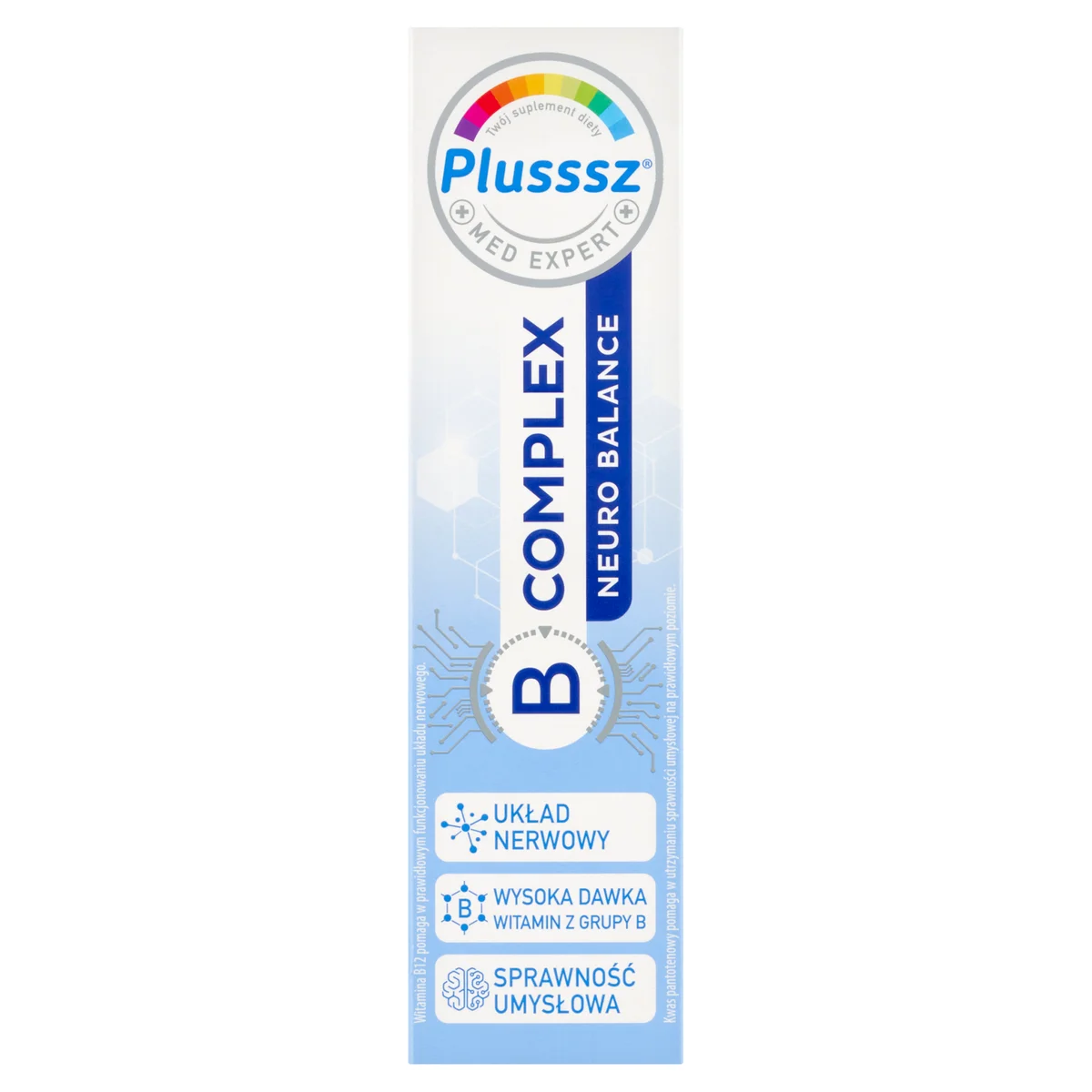 Plusssz B-Complex Neuro Balance, tabletki musujące, 20 sztuk - wapteka.pl
