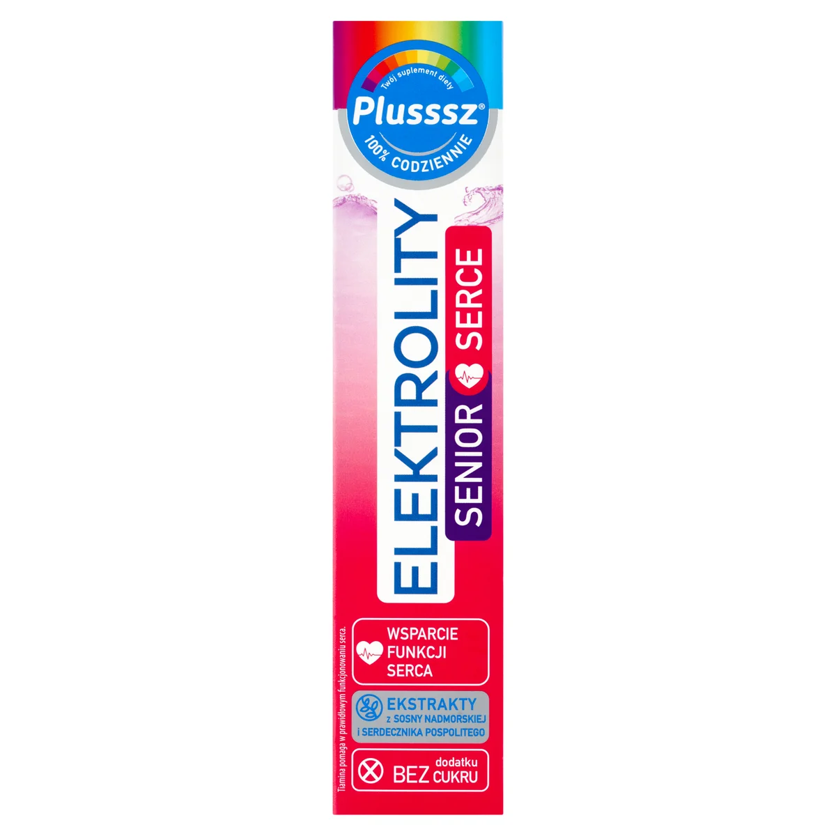 Plusssz Elektrolity Senior serce, tabletki musujące, 24 sztuki - wapteka.pl