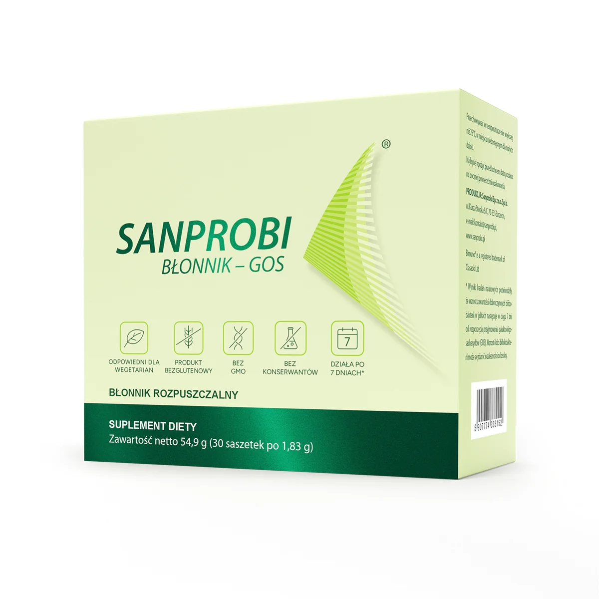 Sanprobi Błonnik GOS, proszek, 30 g - melisa.pl