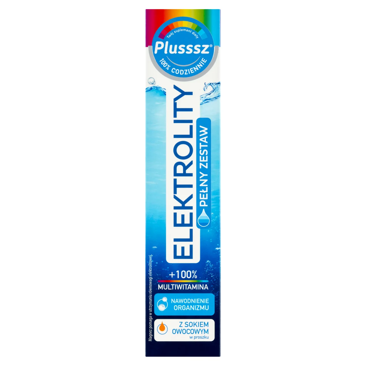 Plusssz Elektrolity + 100% Multiwitamina, smak ananas-mango, 24 ...