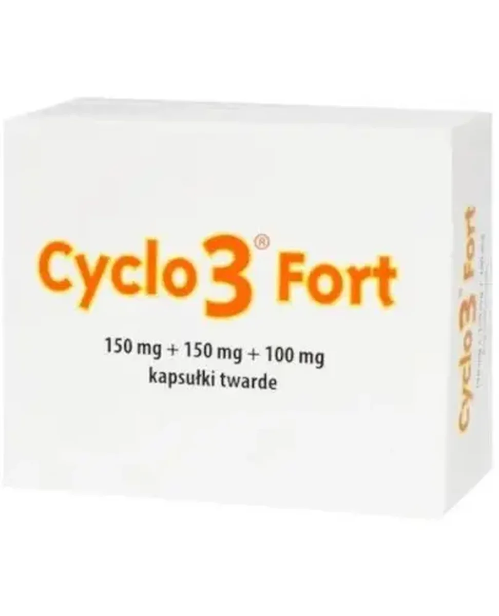 Cyclo 3 Fort, 150 mg + 150 mg + 100 mg, 30 kapsułek twardych [import ...