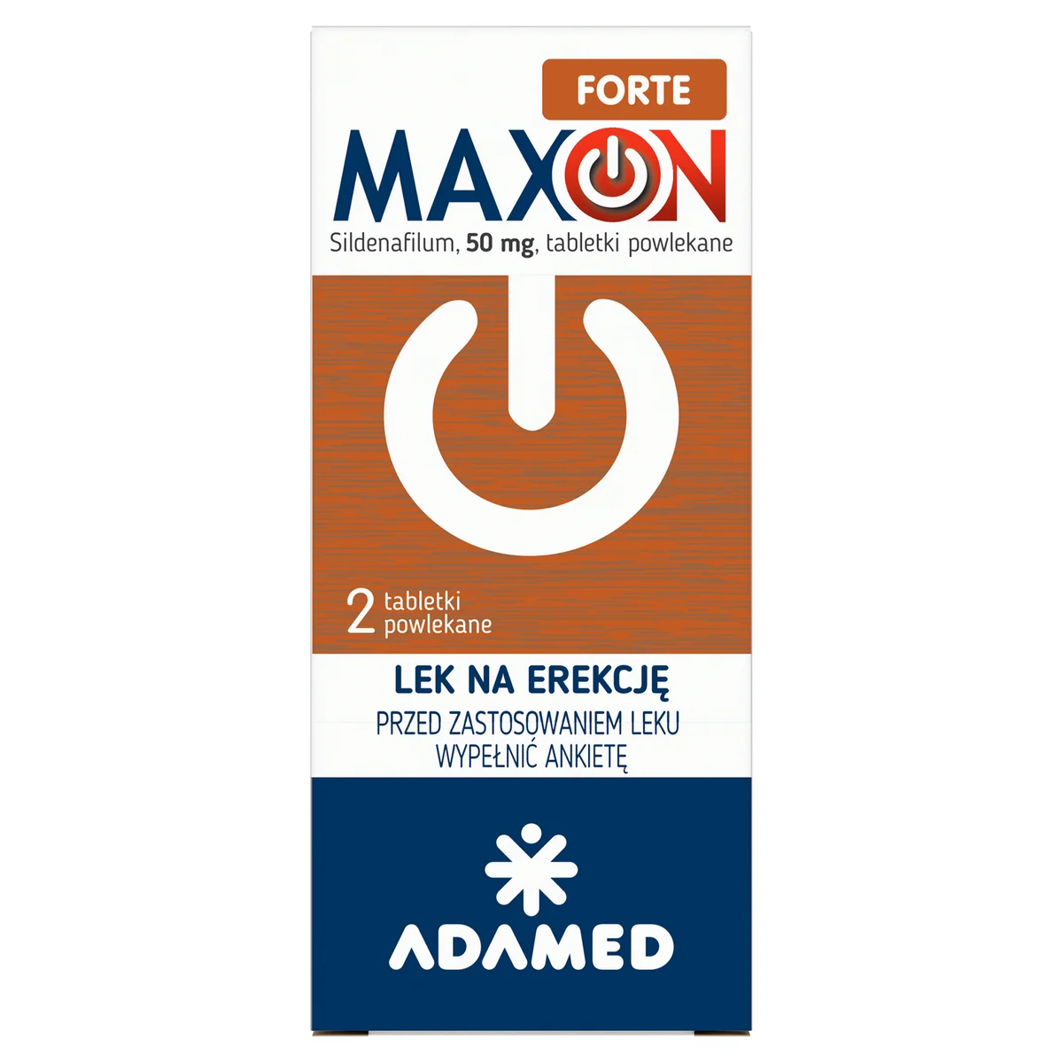 Maxon Forte, 50 mg, na zaburzenia erekcji, 2 tabletki - melisa.pl