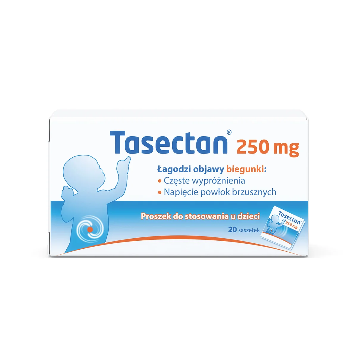 Tasectan, 250 mg, proszek dla dzieci i niemowląt, 20 saszetek - wapteka.pl