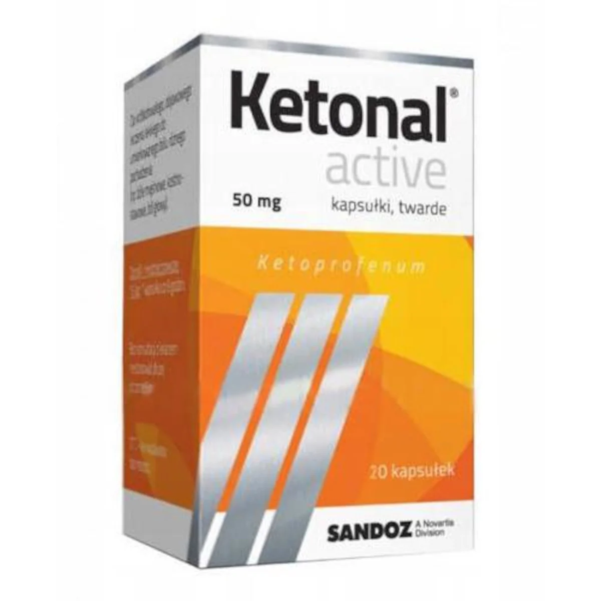 Ketonal Active, 50 mg, kapsułki twarde, 20 sztuk - wapteka.pl