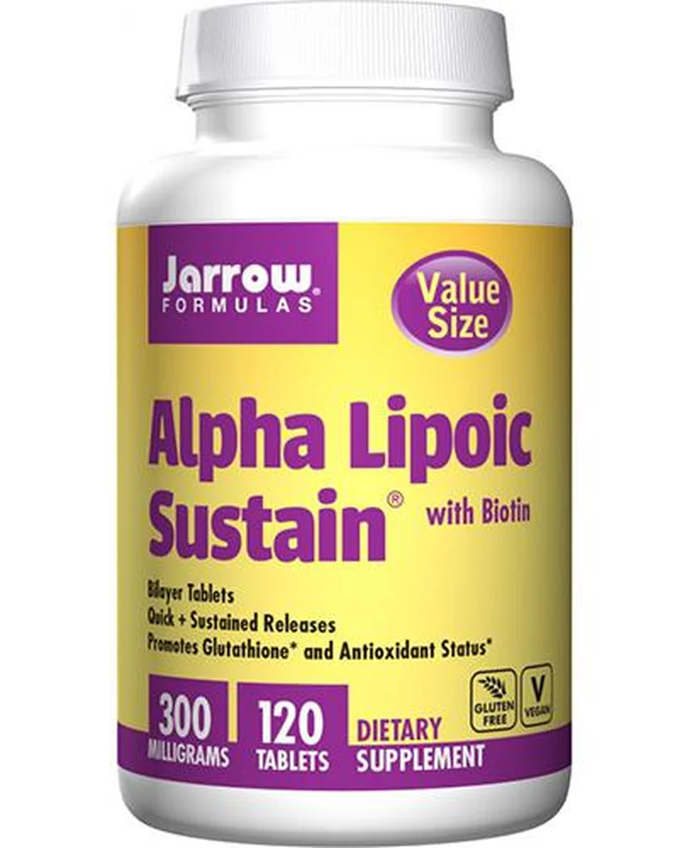 Jarrow Formulas Alpha Lipoic Sustain with Biotin 300 mg - 120 tabl ...