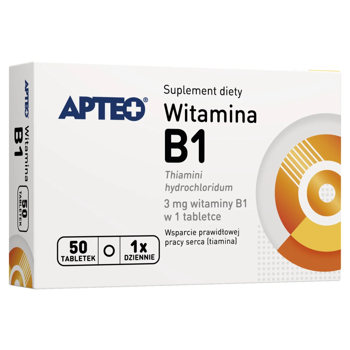 APTEO Witamina B1 - 50 tabl. - cena, opinie, właściwości - melisa.pl