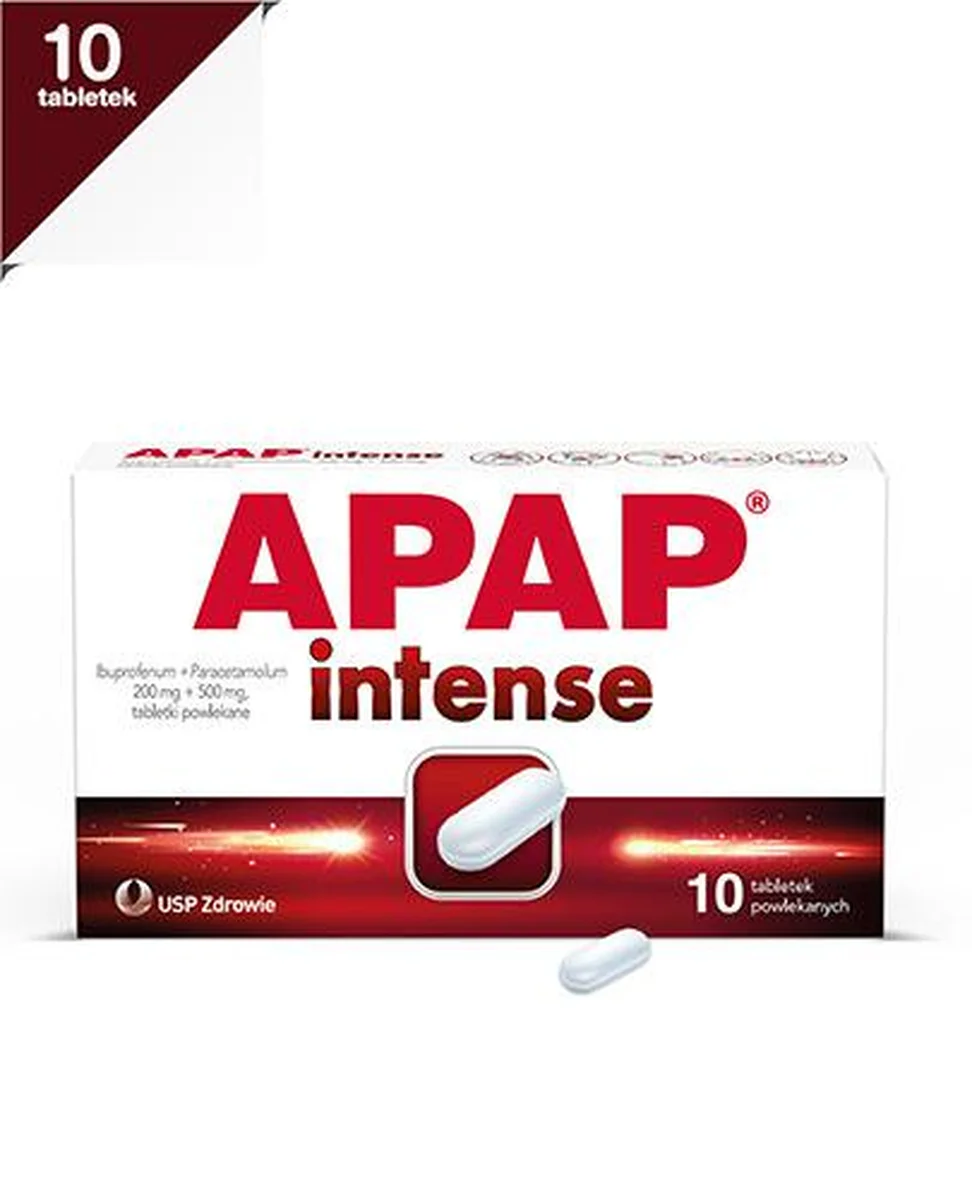 Apap Intense 200 mg + 500 mg 10 tabletek powlekanych - wapteka.pl