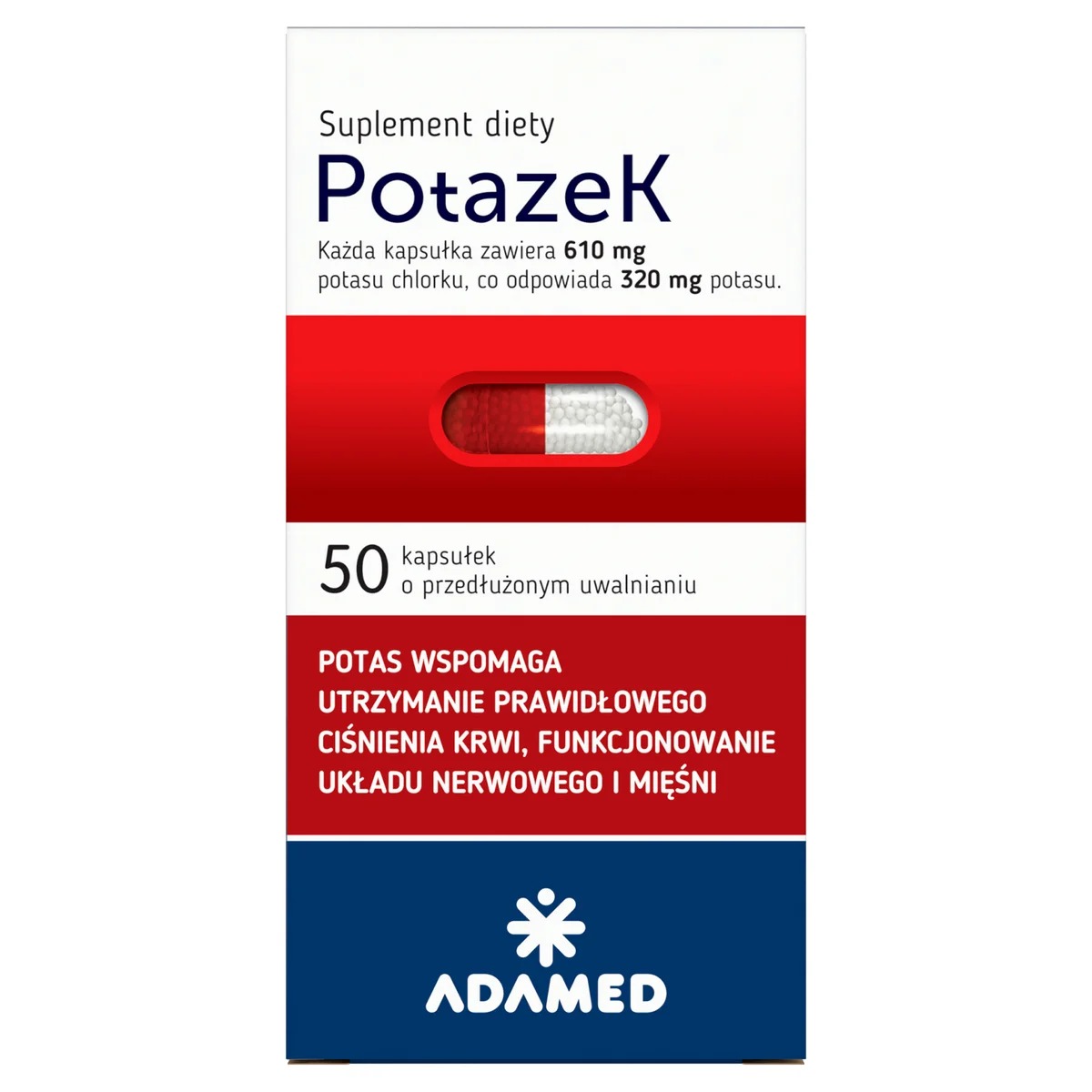 Potazek 610mg 50 kapsułek - wapteka.pl