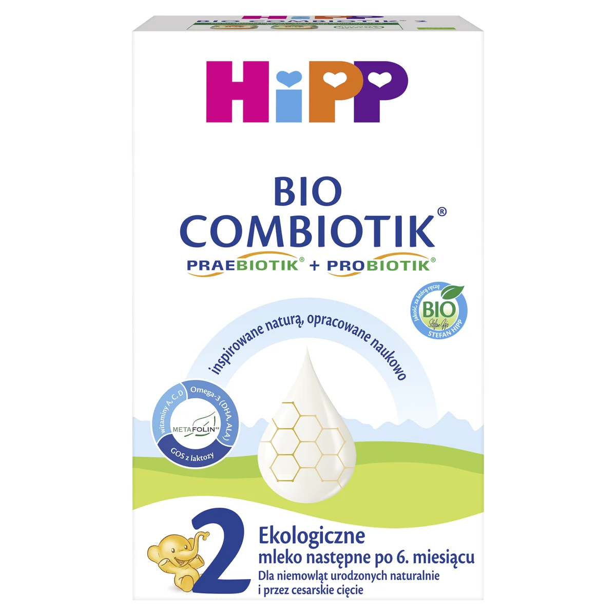 HiPP 2 BIO Combiotik, mleko następne po 6 miesiącu, 550 g - wapteka.pl