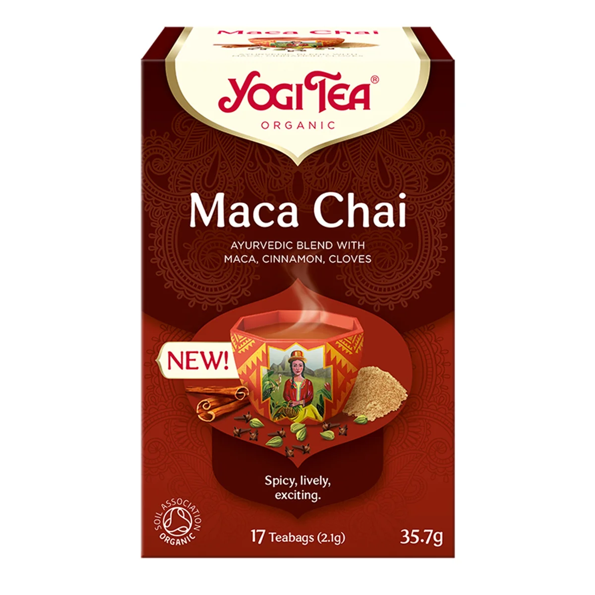 Yogi Tea Ajurwedyjska herbata z maca, cynamonem, goździkami Maca Chai ...