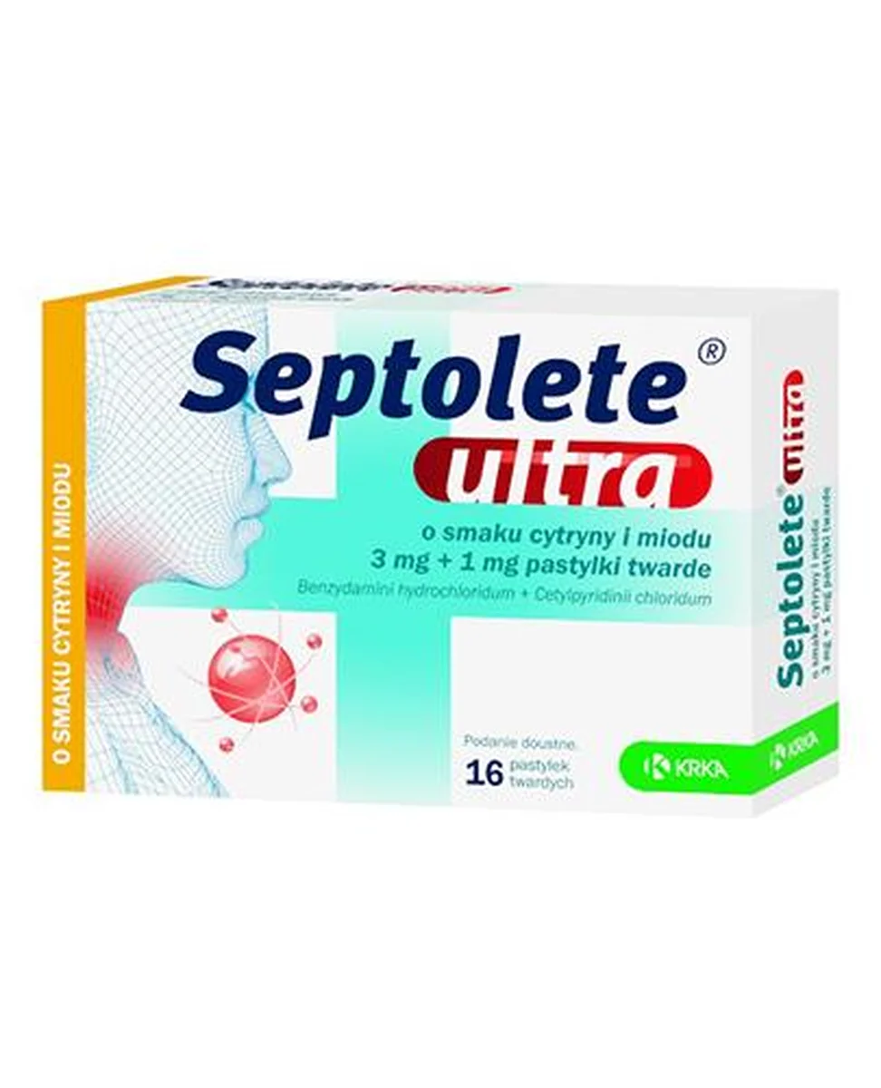 SEPTOLETE ULTRA O smaku cytryny i miodu, 16 pastylek - melisa.pl
