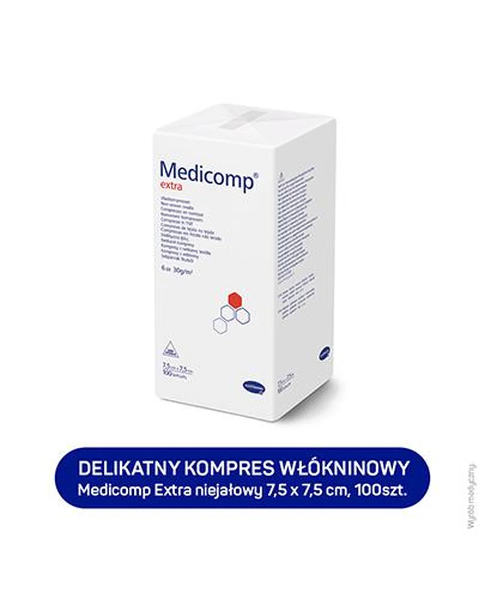 Hartmann Medicomp Extra kompresy niejałowe z włókniny 6 warstwowe 7,5 ...