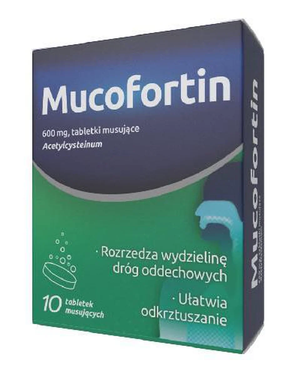 Mucofortin 600 mg 10 tabletek musujących - wapteka.pl