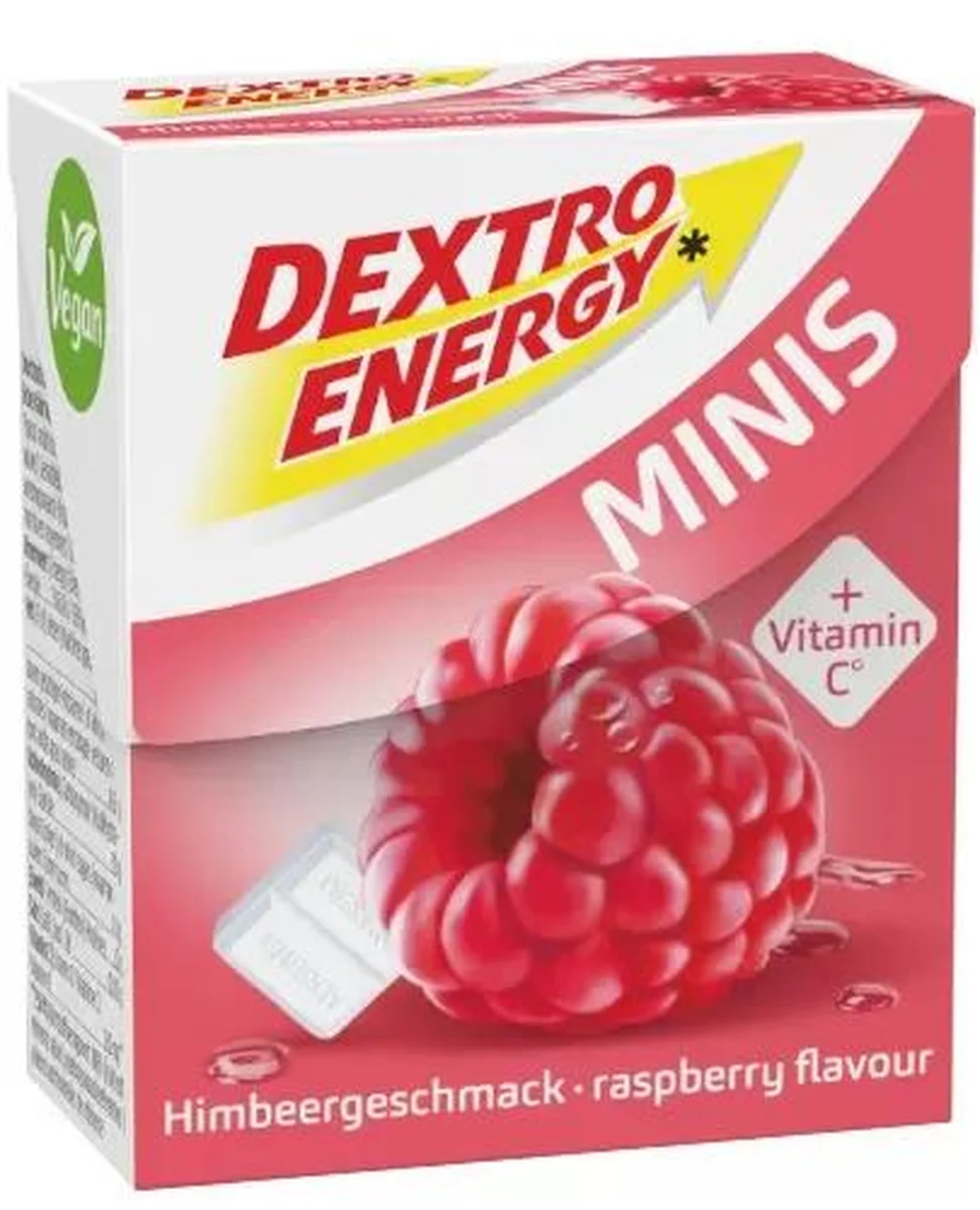 Dextro Energy, minis z witaminą C o smaku malinowym, 50 g - melisa.pl