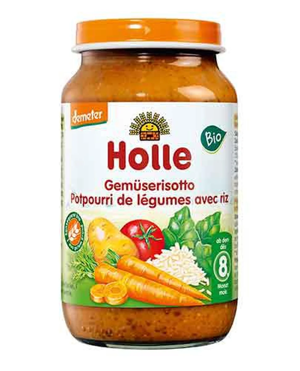 Holle Danie Bio warzywa z ryżem po 8 miesiącu 220 g - wapteka.pl