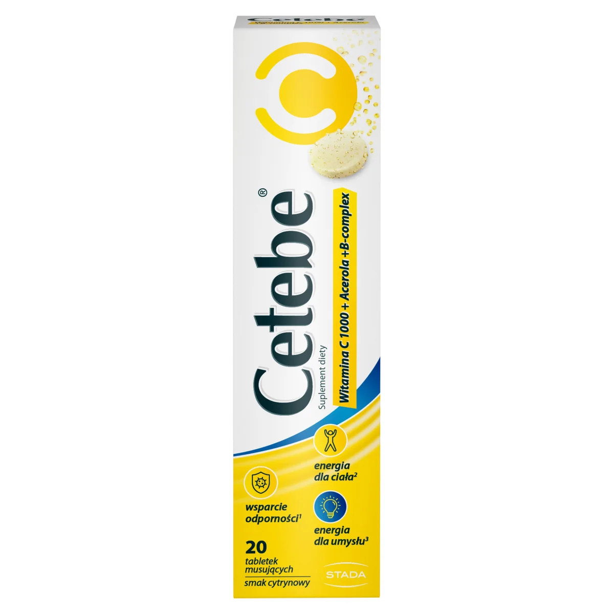 Cetebe Witamina C 1000 + Acerola + B-Complex, 20 tabletek musujących ...