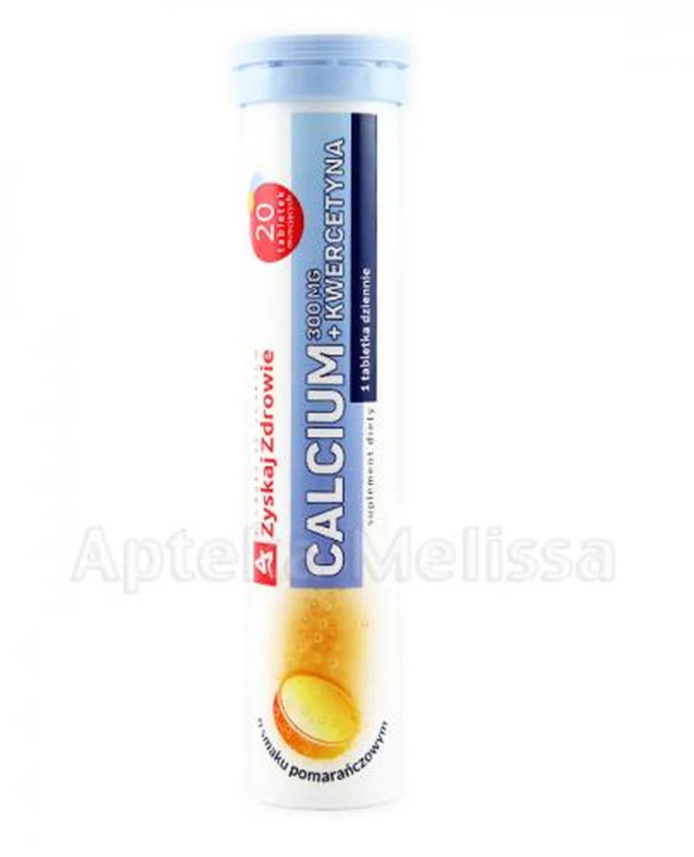 Zyskaj Zdrowie Calcium 300 mg + Kwercetyna smak pomarańczowy 20 ...