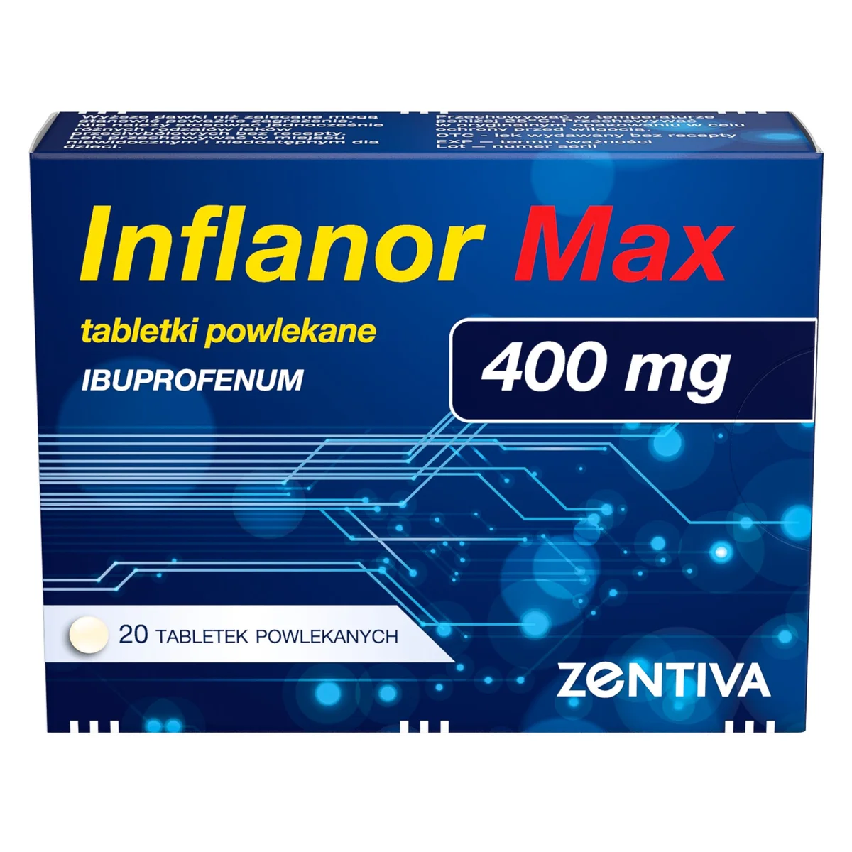 Inflanor Max 400 mg, tabletki, 20 sztuk - melisa.pl
