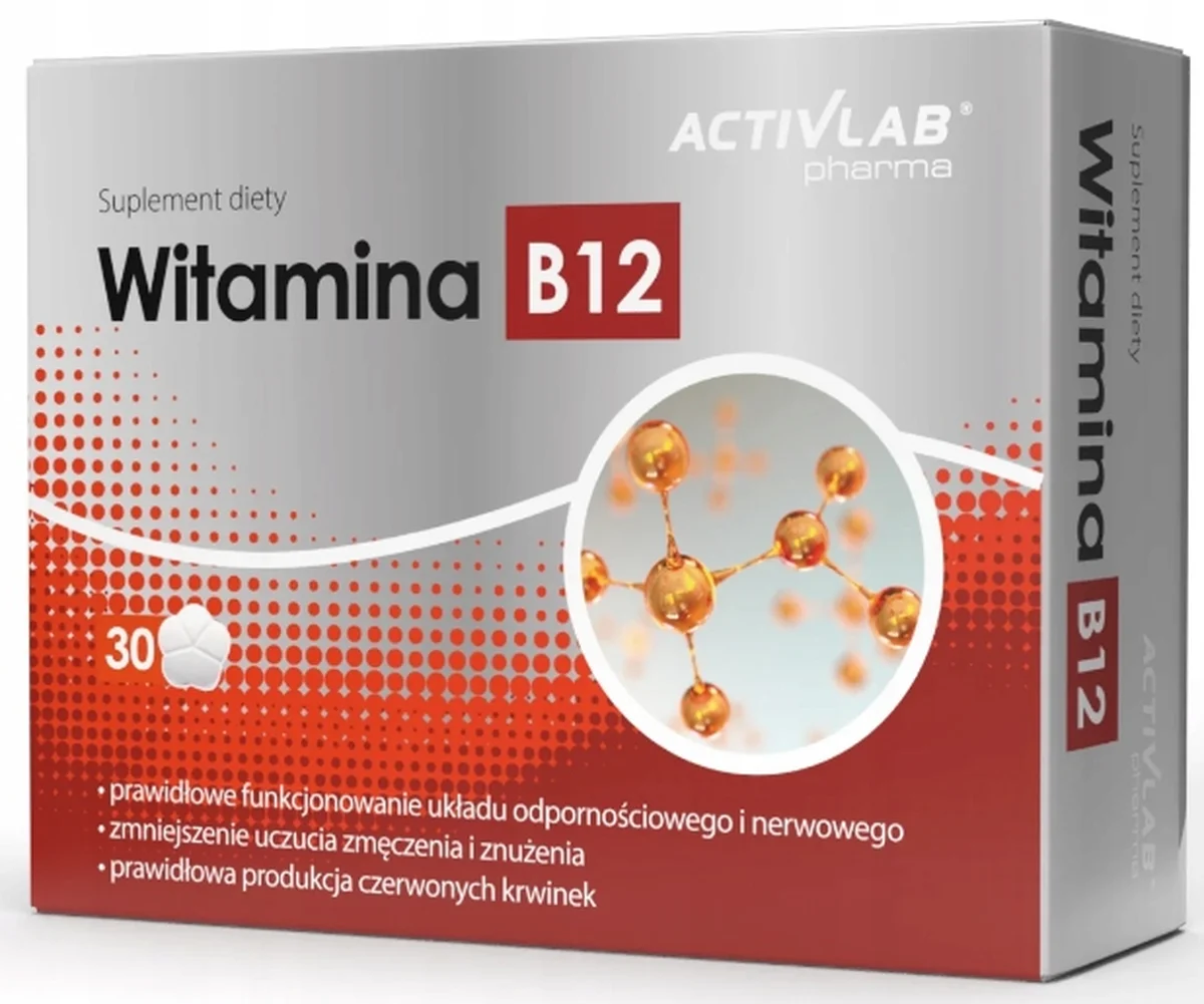 Activlab Pharma, Witamina B12 100 µg, tabletki, 30 sztuk - melisa.pl