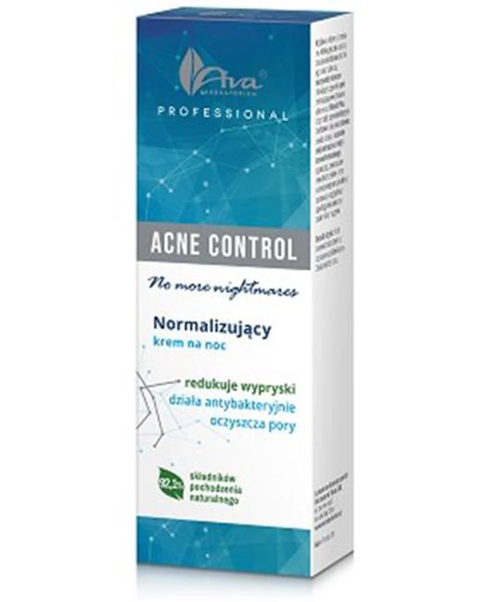 Ava Acne Control No More Nightmares Normalizujący krem na noc, 50 ml ...