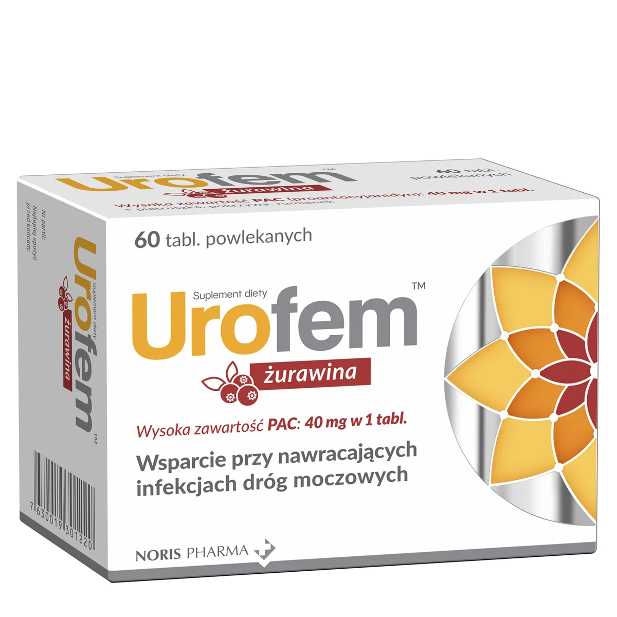 Urofem Żurawina, tabletki powlekane, 60 sztuk - wapteka.pl