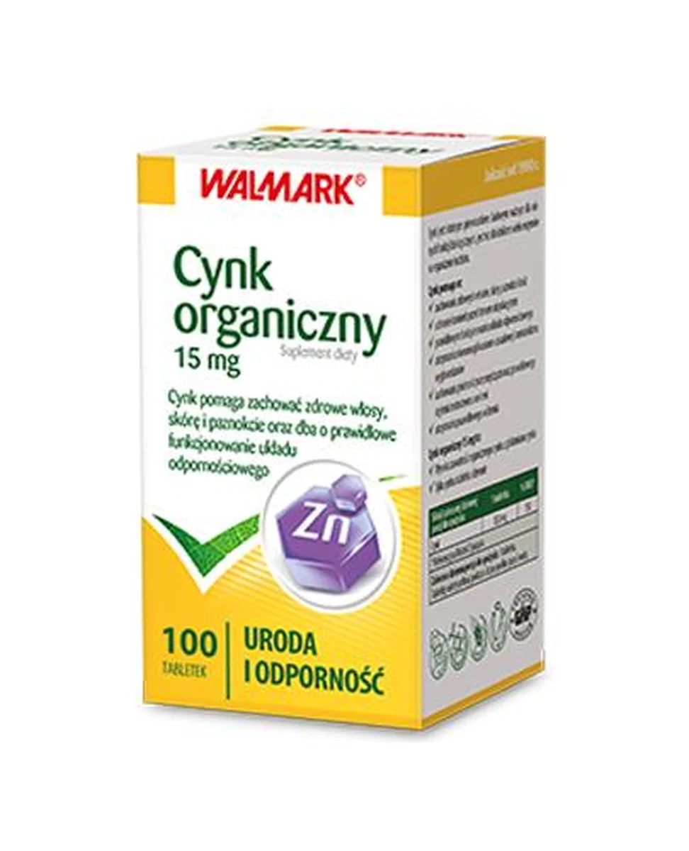 Cynk, 15 mg, tabletki, 100 sztuk (Walmark) - melisa.pl