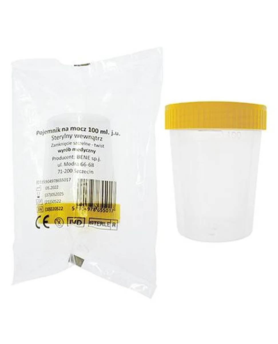 Pojemnik na mocz sterylny, 100 ml - melisa.pl