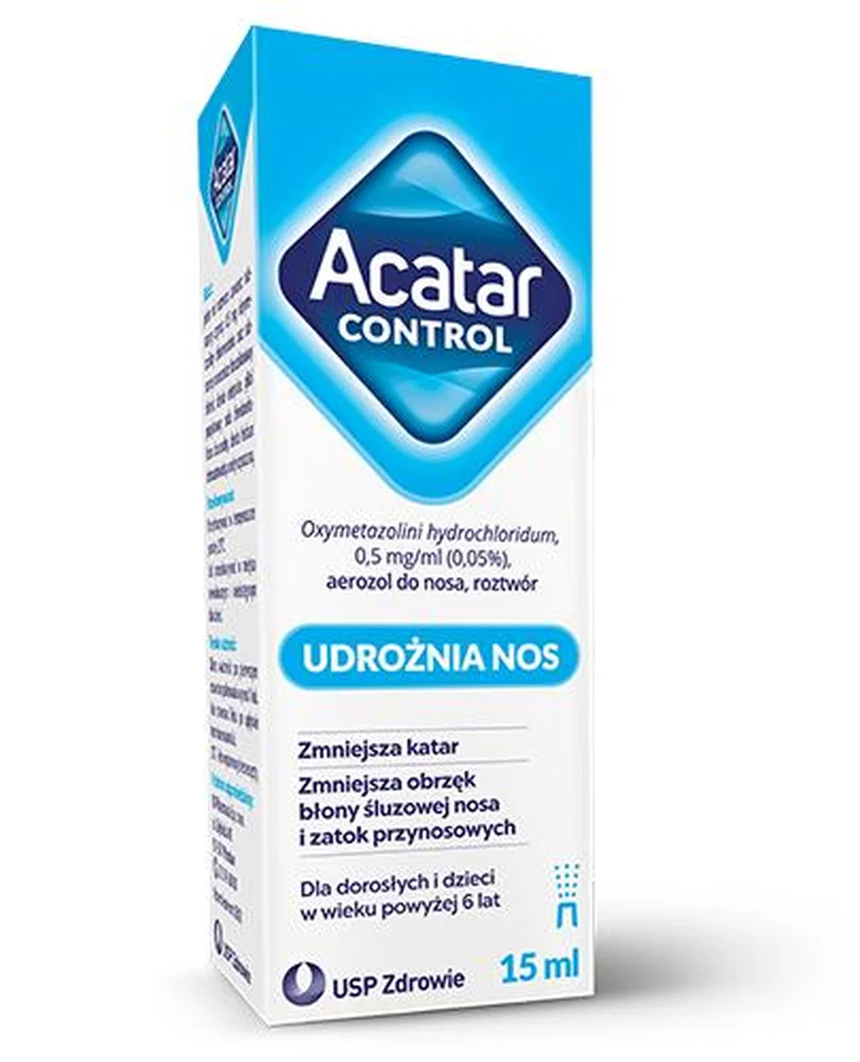 Acatar Control, 0,5 mg/ml (0,05%), aerozol do nosa, 15 ml - melisa.pl