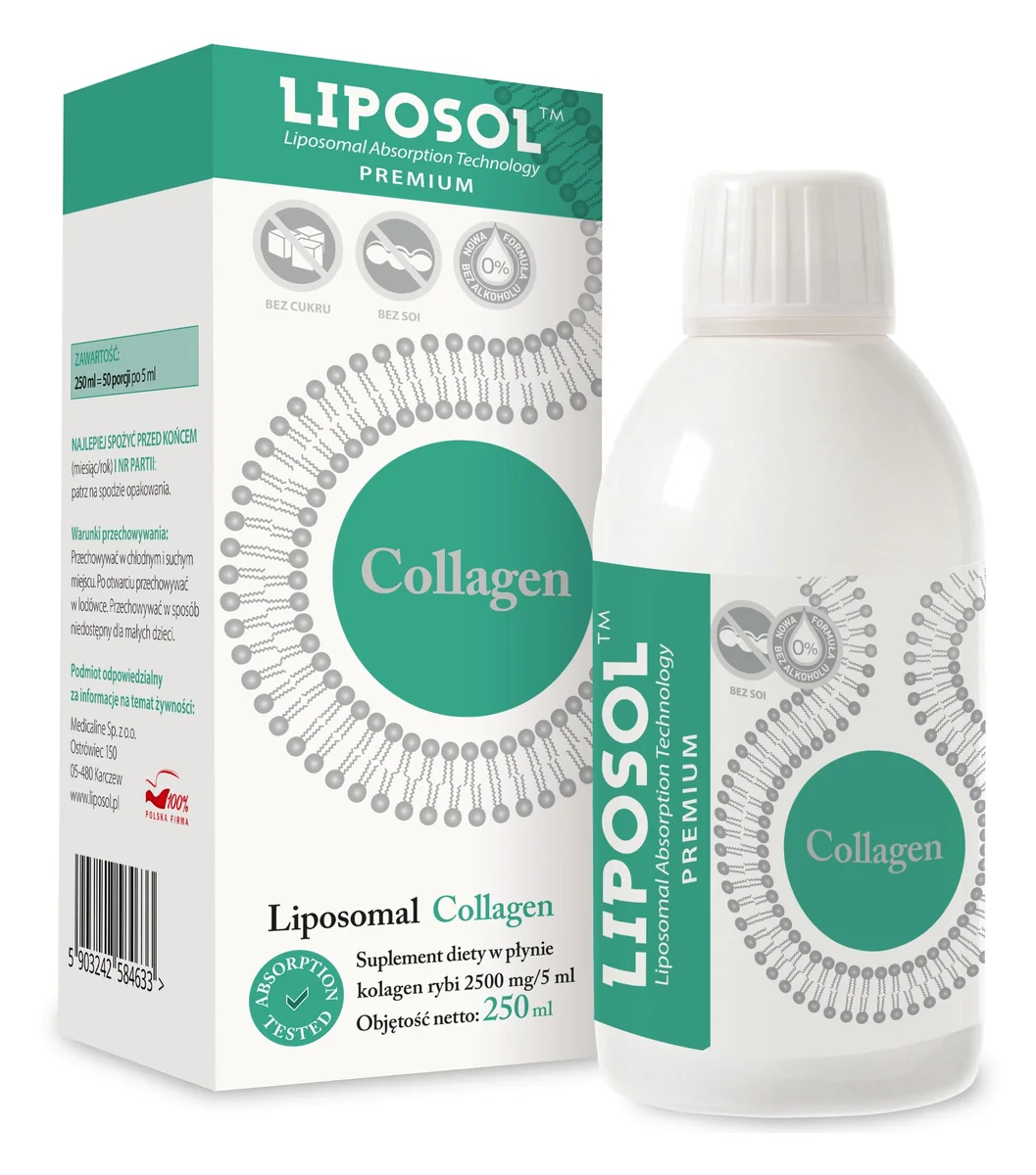 Liposol, Liposomalny Collagen rybi, 5g/10ml, 250 ml - melisa.pl