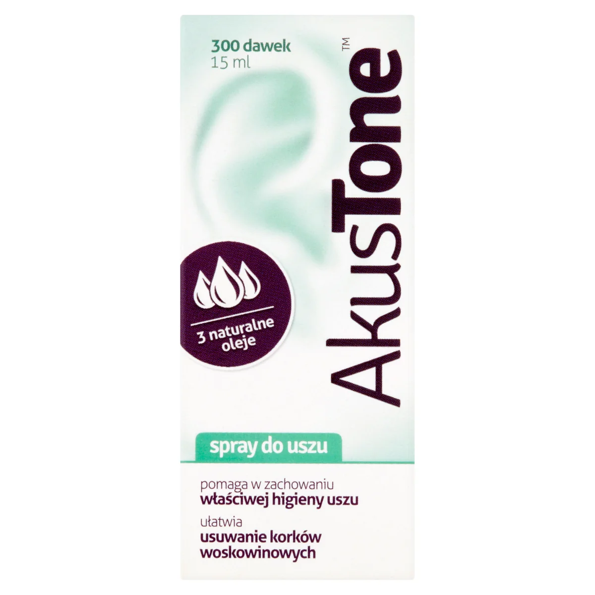 Akustone, spray do uszu, 15 ml (300 dawek) - melisa.pl