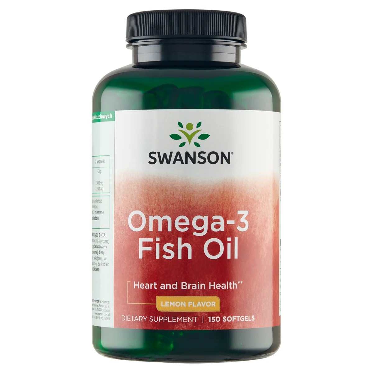 SWANSON Omega 3 o smaku cytrynowym 1000 mg - 150 kaps. - melisa.pl