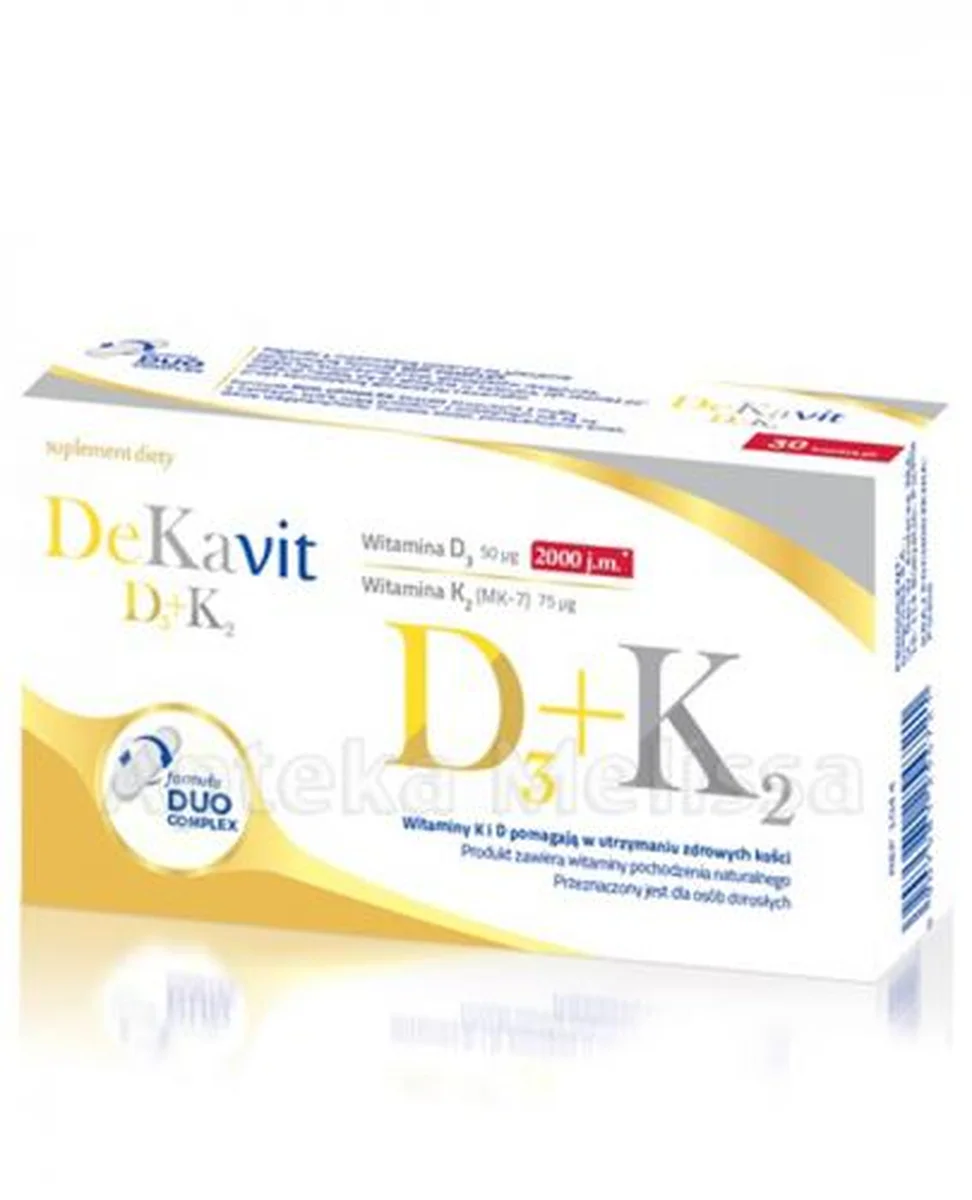 DEKAVIT D3 + K2 - 30 kaps. - melisa.pl