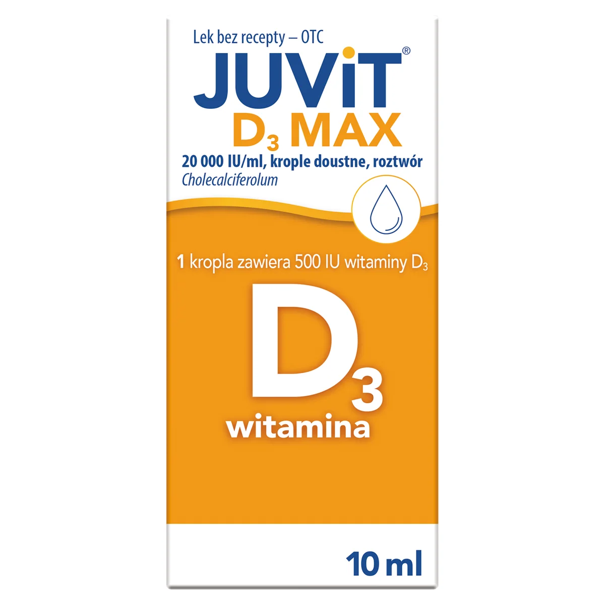 Juvit D3 Max, 20 000 IU/ml, krople doustne, 10 ml - melisa.pl
