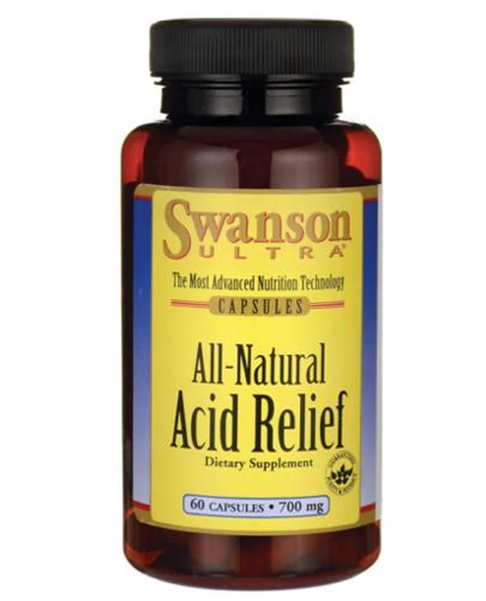 SWANSON All-Natural Acid Relief 700 mg - 60 kaps. - melisa.pl