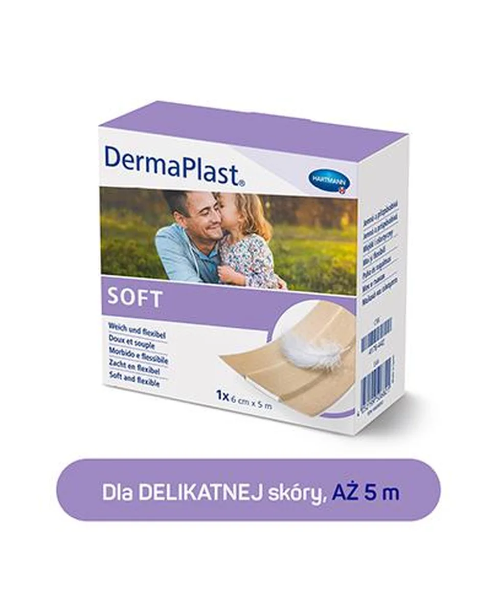 DermaPlast Soft plaster z opatrunkiem 6 cm x 5 m 1 sztuka - wapteka.pl