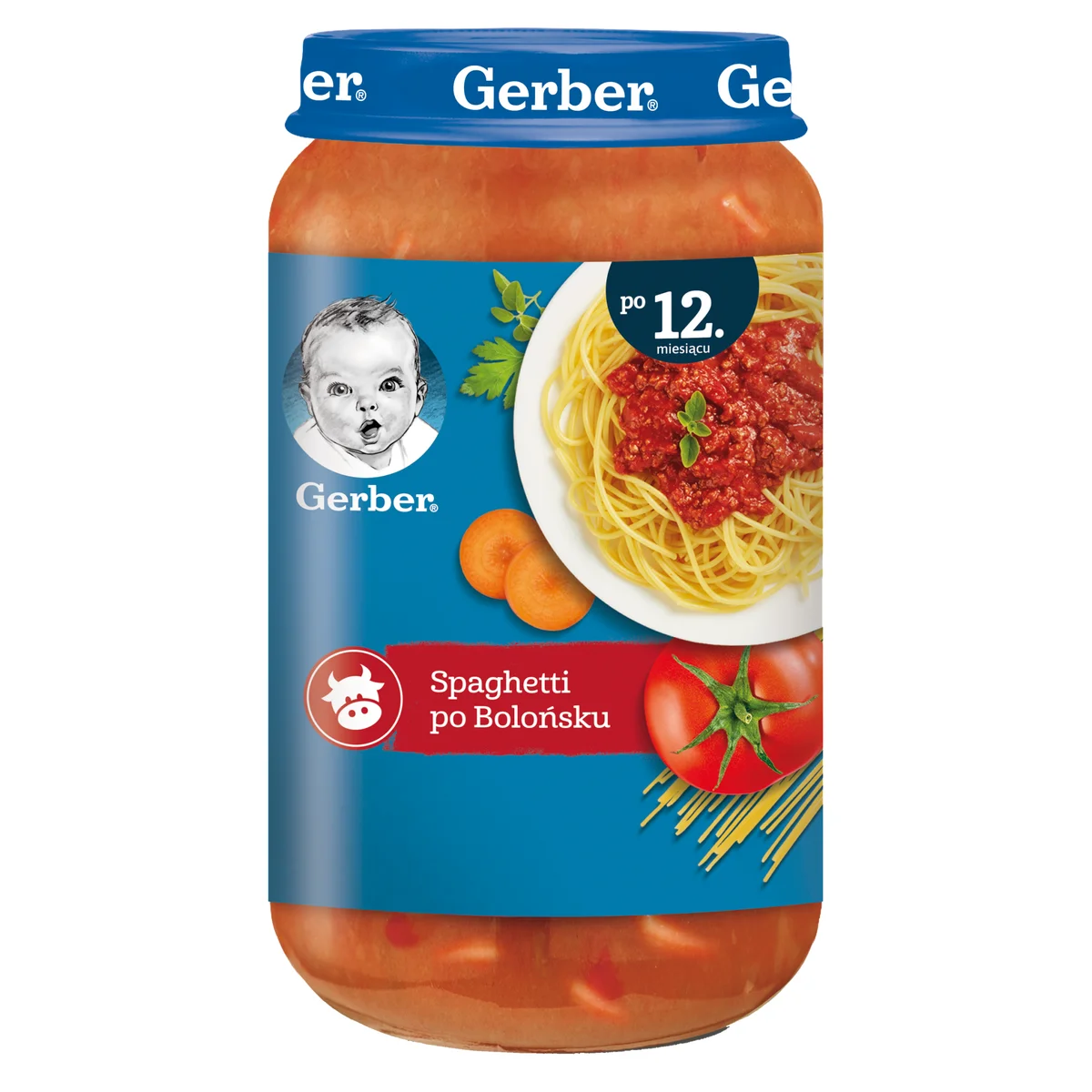 GERBER JUNIOR Obiadek spaghetti po bolońsku po 12 miesiącu - 250 g ...