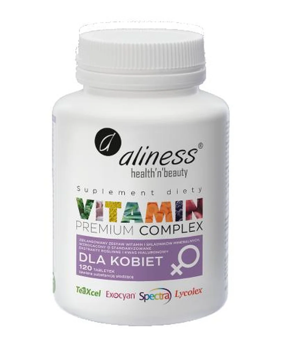 Aliness Vitamin Premium Complex dla kobiet, 120 tabletek - wapteka.pl