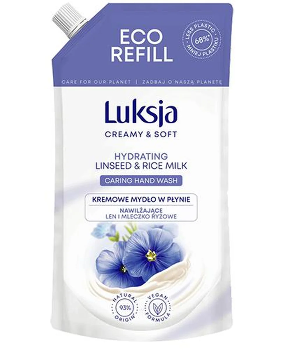 Luksja Creamy Linseed & Rice Milk Kremowe mydło w płynie zapas - 400 ml ...