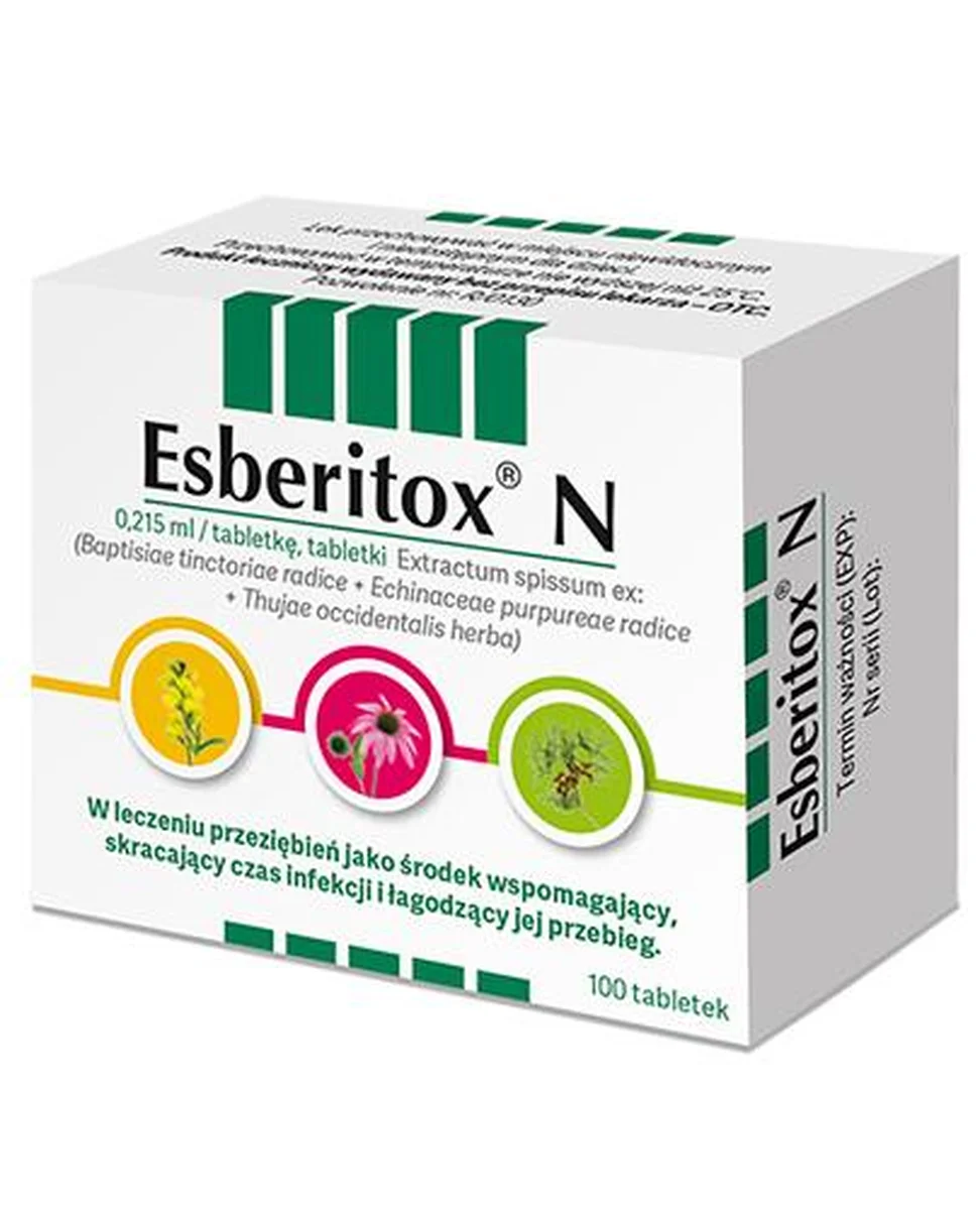 Esberitox N, 0,215 ml/tabletkę, tabletki, 100 sztuk - melisa.pl