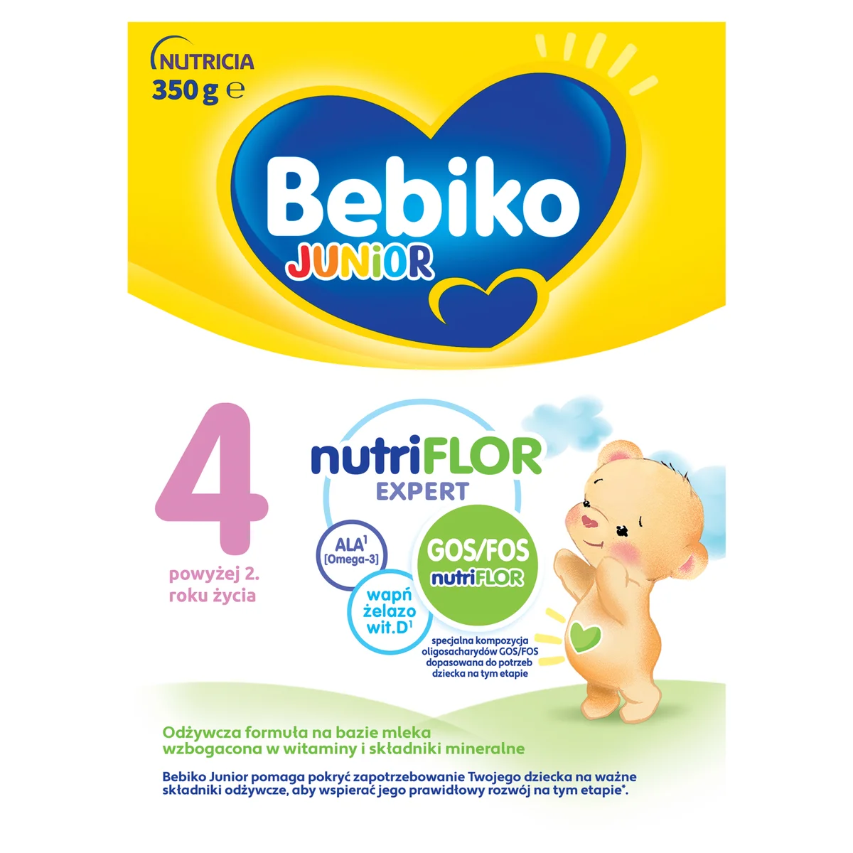 BEBIKO JUNIOR 4 Mleko modyfikowane, 350 g, powyżej 2. roku życia ...