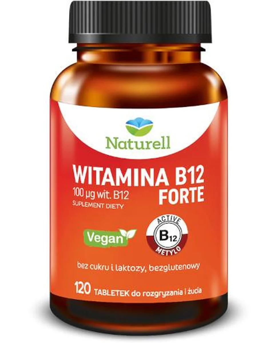 Naturell Witamina B12 Forte, tabletki do żucia, 120 sztuk - melisa.pl