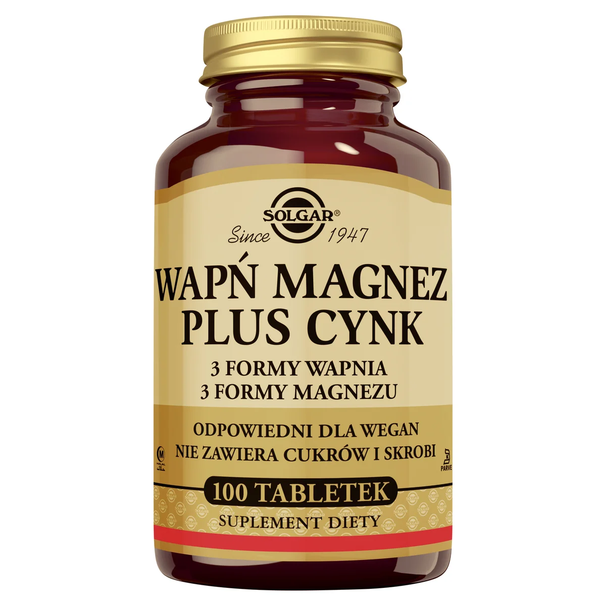 Solgar Wapń Magnez plus Cynk, tabletki, 100 sztuk - melisa.pl