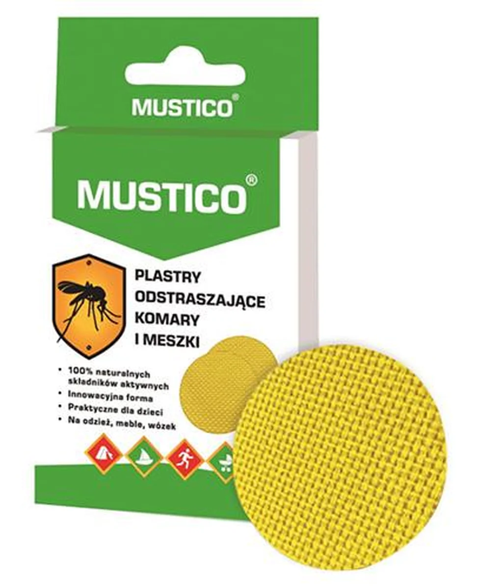 MUSTICO Plastry odstraszające komary i meszki, 12 sztuk - melisa.pl