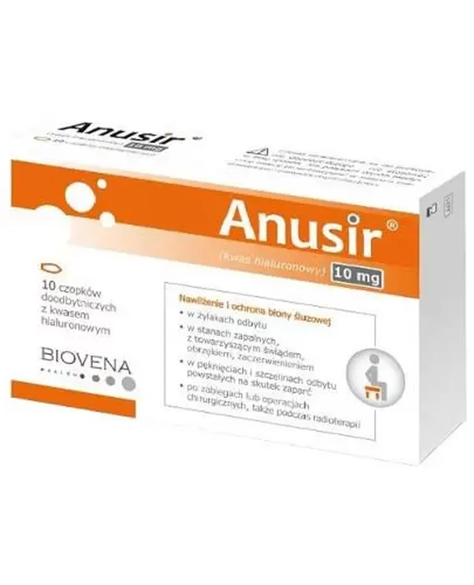 Anusir czopki doodbytnicze z kwasem hialuronowym 5 sztuk - wapteka.pl